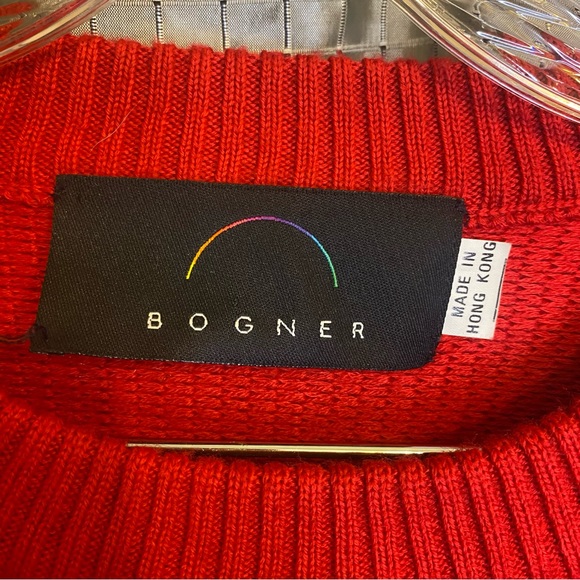 Bogner | Sweaters | Vintage Luxury Mens Red Bogner Logo Woolacrylic ...